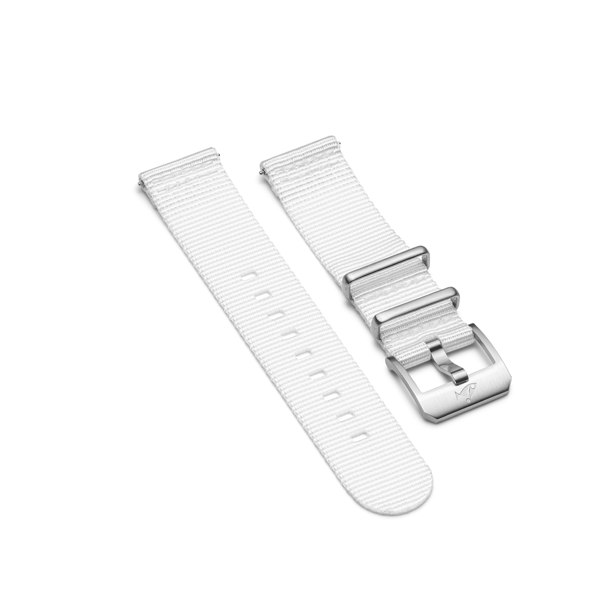SUB 600T NATO strap with folding buckle, White